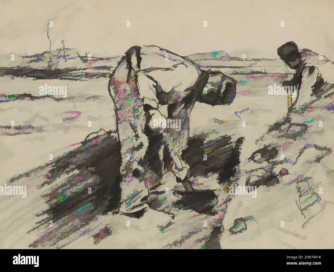 Art inspired by Digging pile drivers, Classic works modernized by ...