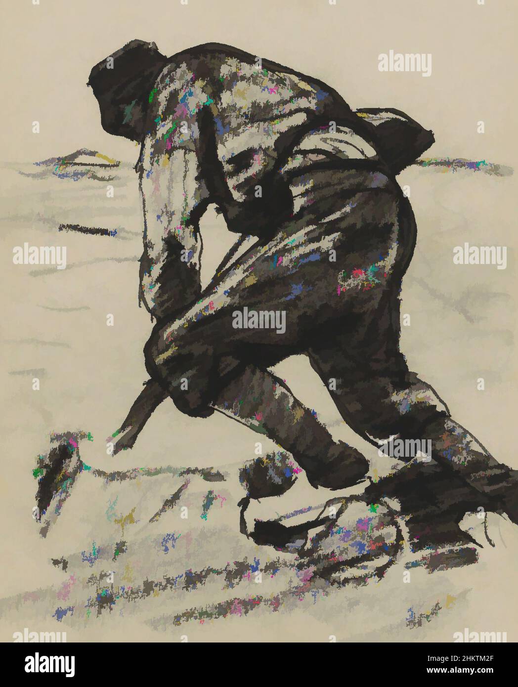 Art inspired by Digging pile-driver, Ewijckshoeve, province of Utrecht ...