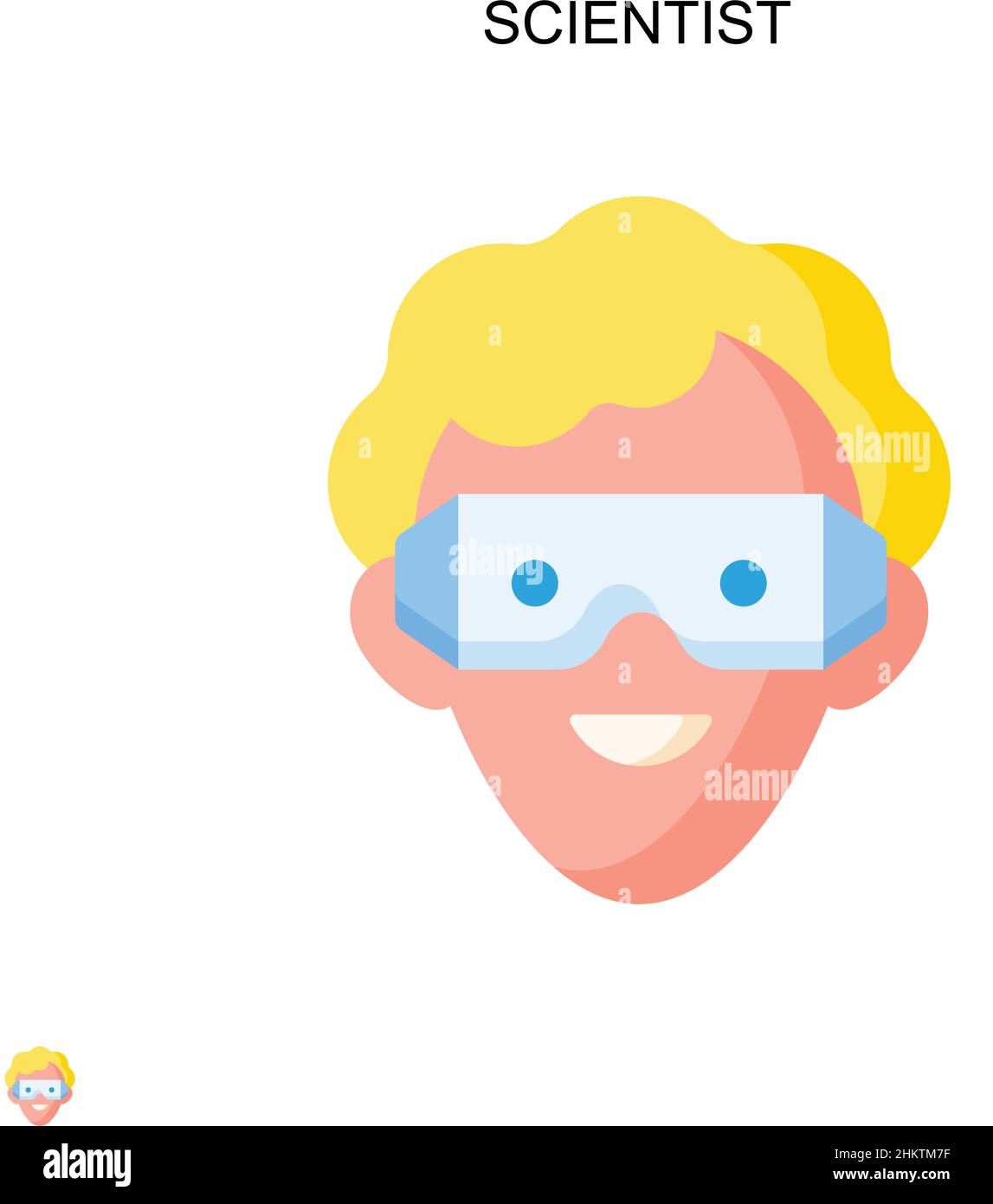 Scientist Simple vector icon. Illustration symbol design template for ...