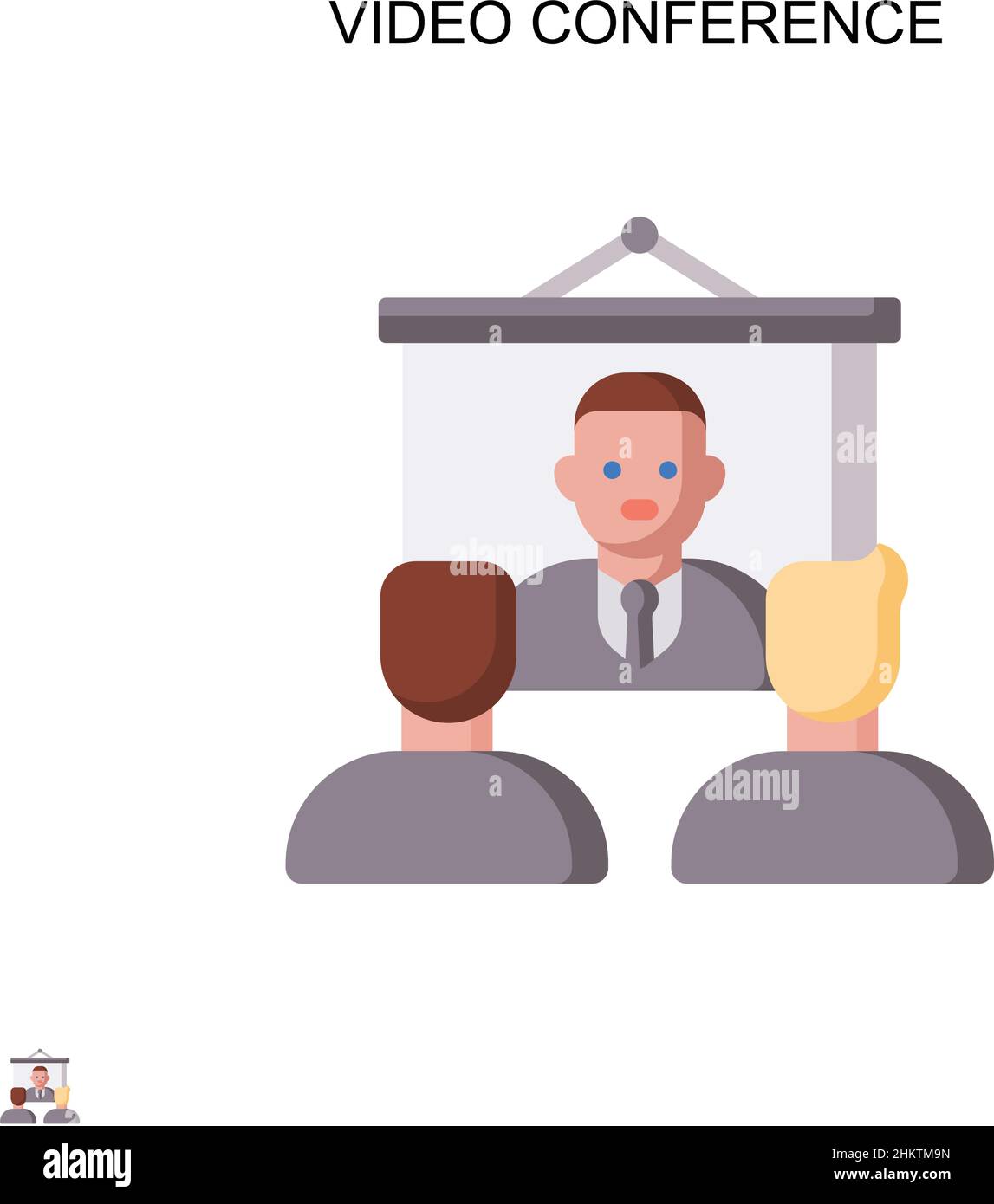 Video conference Simple vector icon. Illustration symbol design ...
