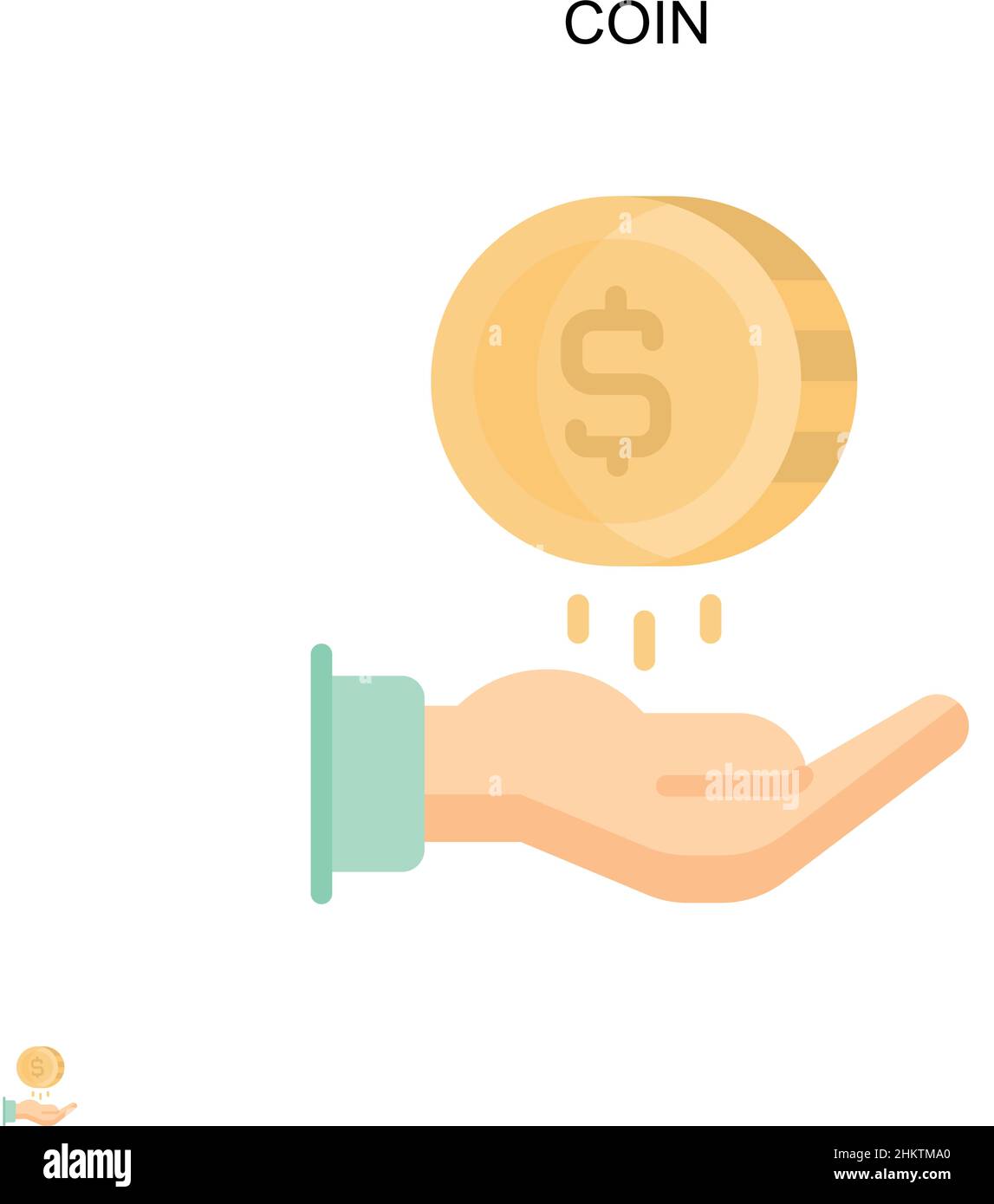 Coin Simple vector icon. Illustration symbol design template for web ...