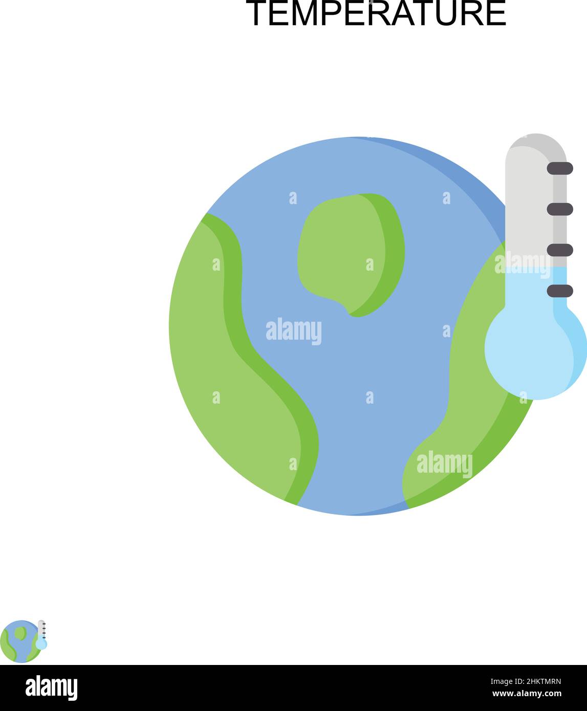 Temperature Simple vector icon. Illustration symbol design template for ...