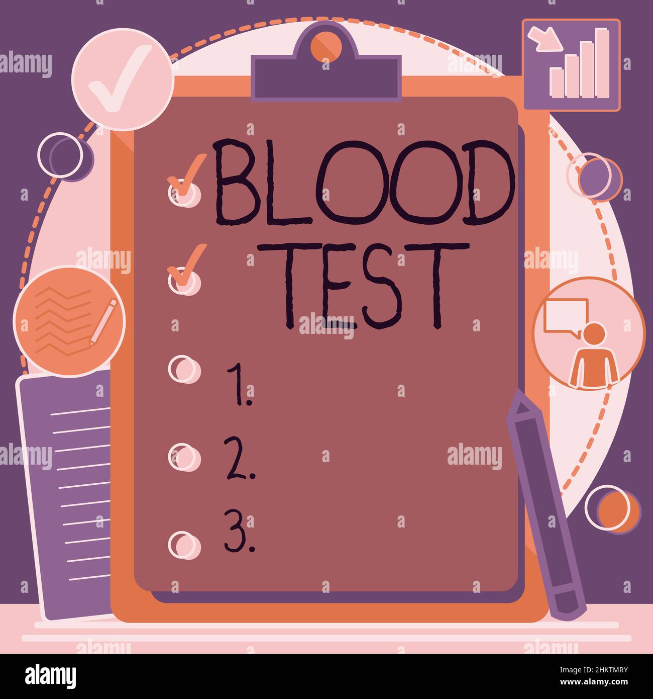 Conceptual display Blood Test. Word for Extracted blood sample from an ...