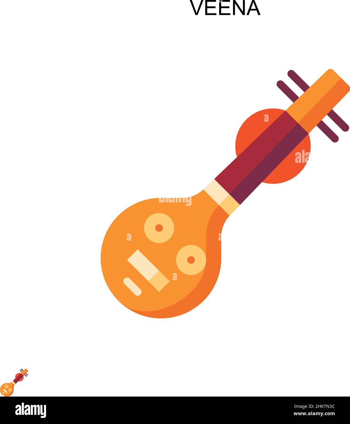 Veena Simple vector icon. Illustration symbol design template for web ...