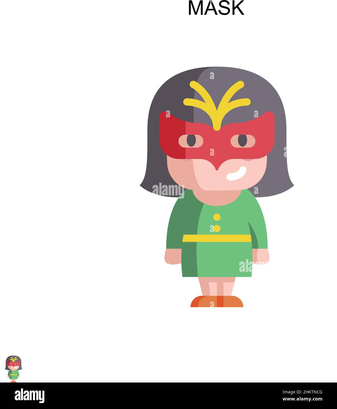 Mask Simple vector icon. Illustration symbol design template for web ...