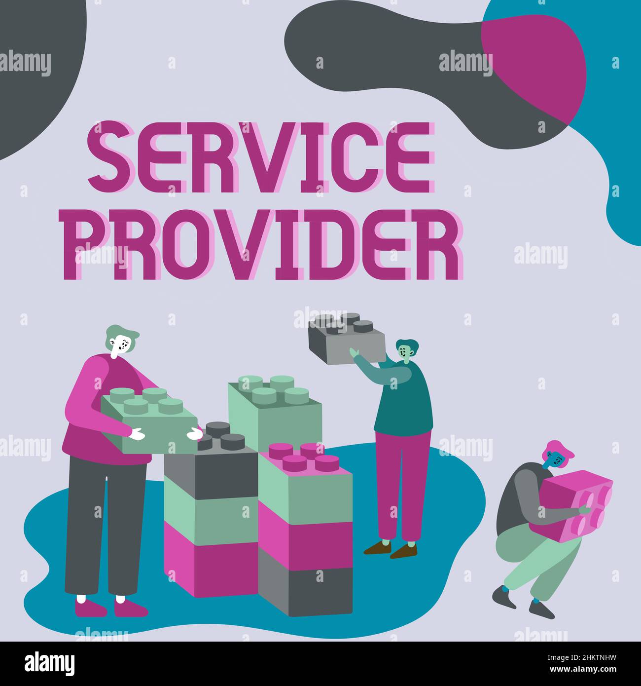 Text caption presenting Service Provider. Business concept a company ...