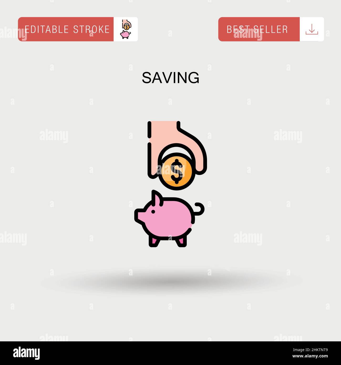 Saving Simple vector icon Stock Vector Image & Art - Alamy