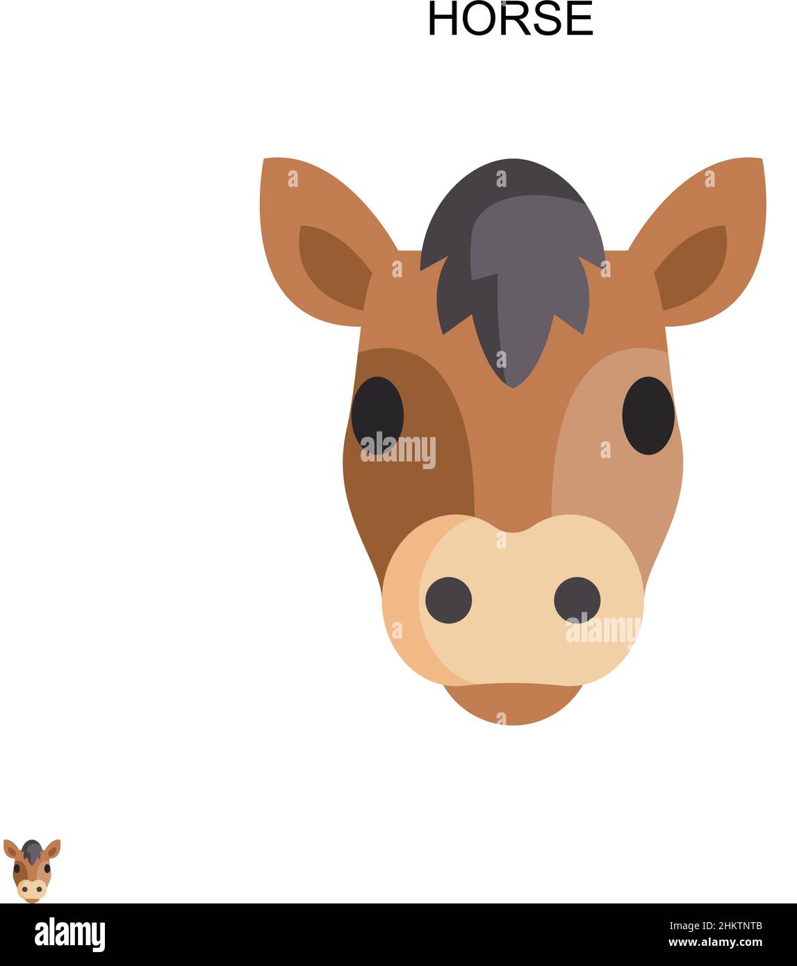 Horse Simple vector icon. Illustration symbol design template for web ...