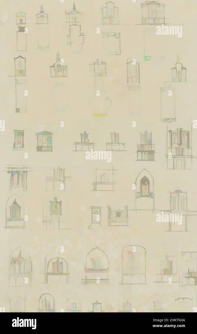 Art inspired by Studies of buildings in the Netherlands. Study sheet ...