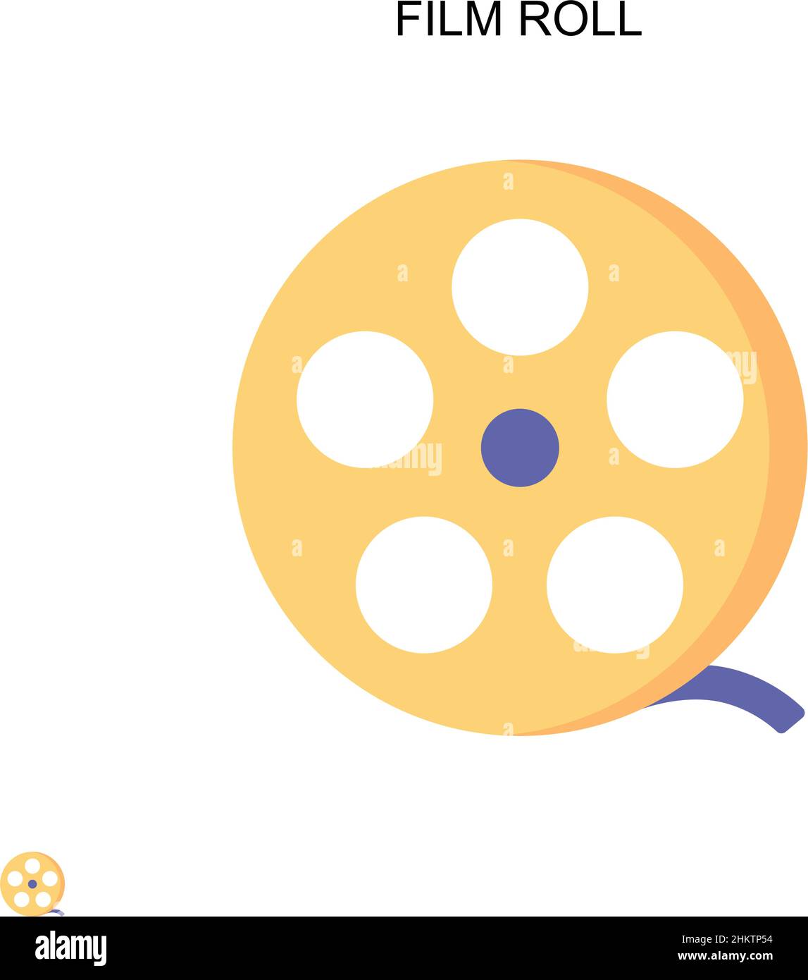 Film roll Simple vector icon. Illustration symbol design template for ...