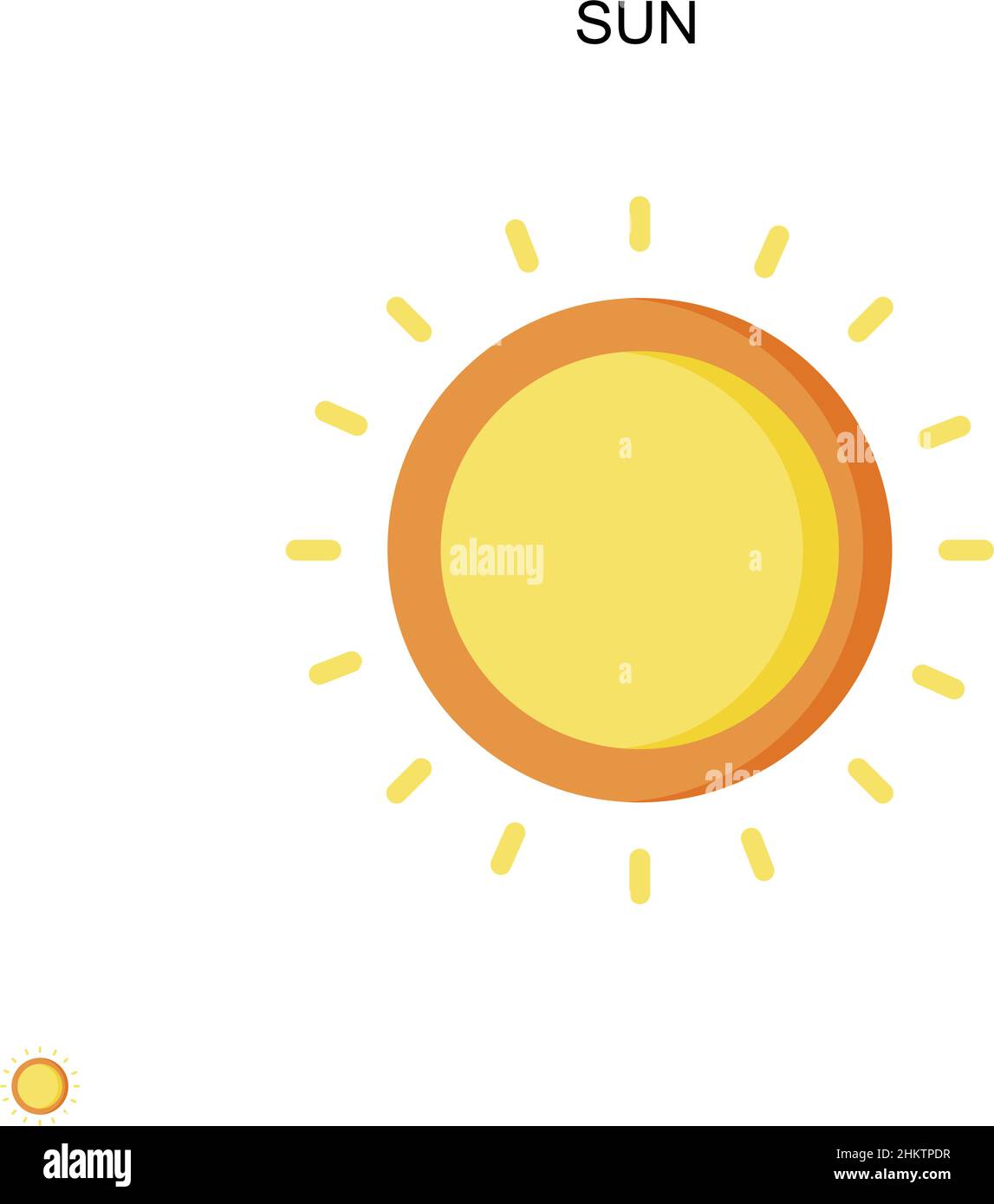 Sun Simple vector icon. Illustration symbol design template for web ...