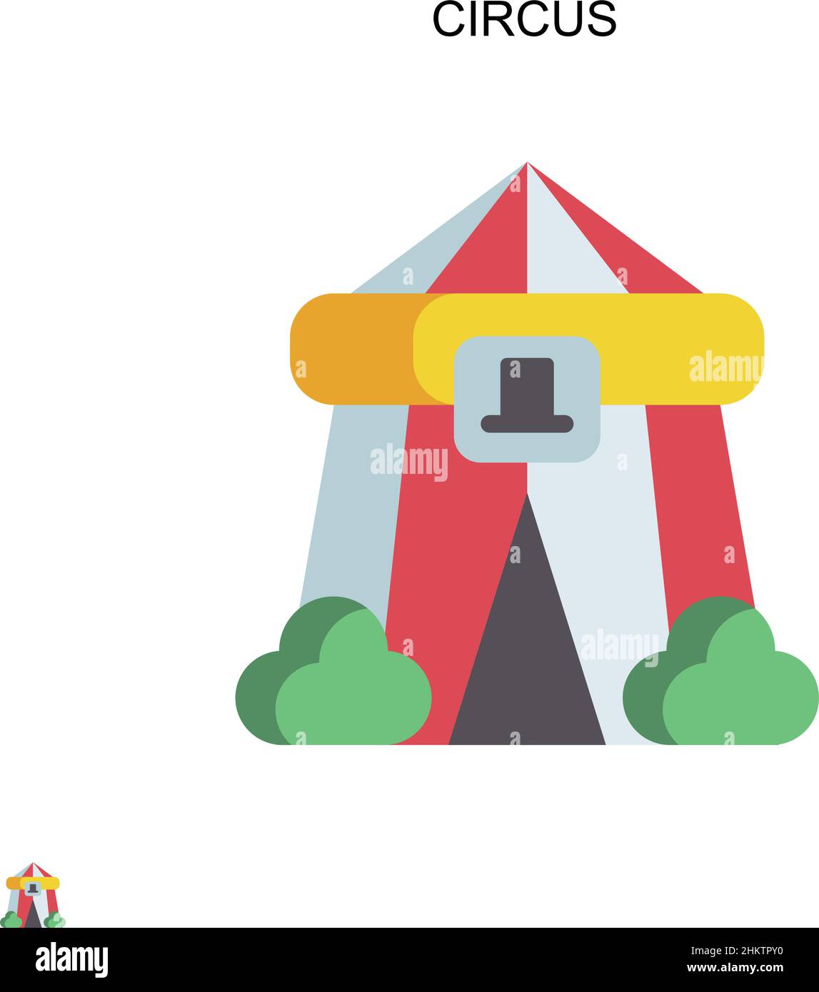 Circus Simple vector icon. Illustration symbol design template for web mobile UI element Stock ...