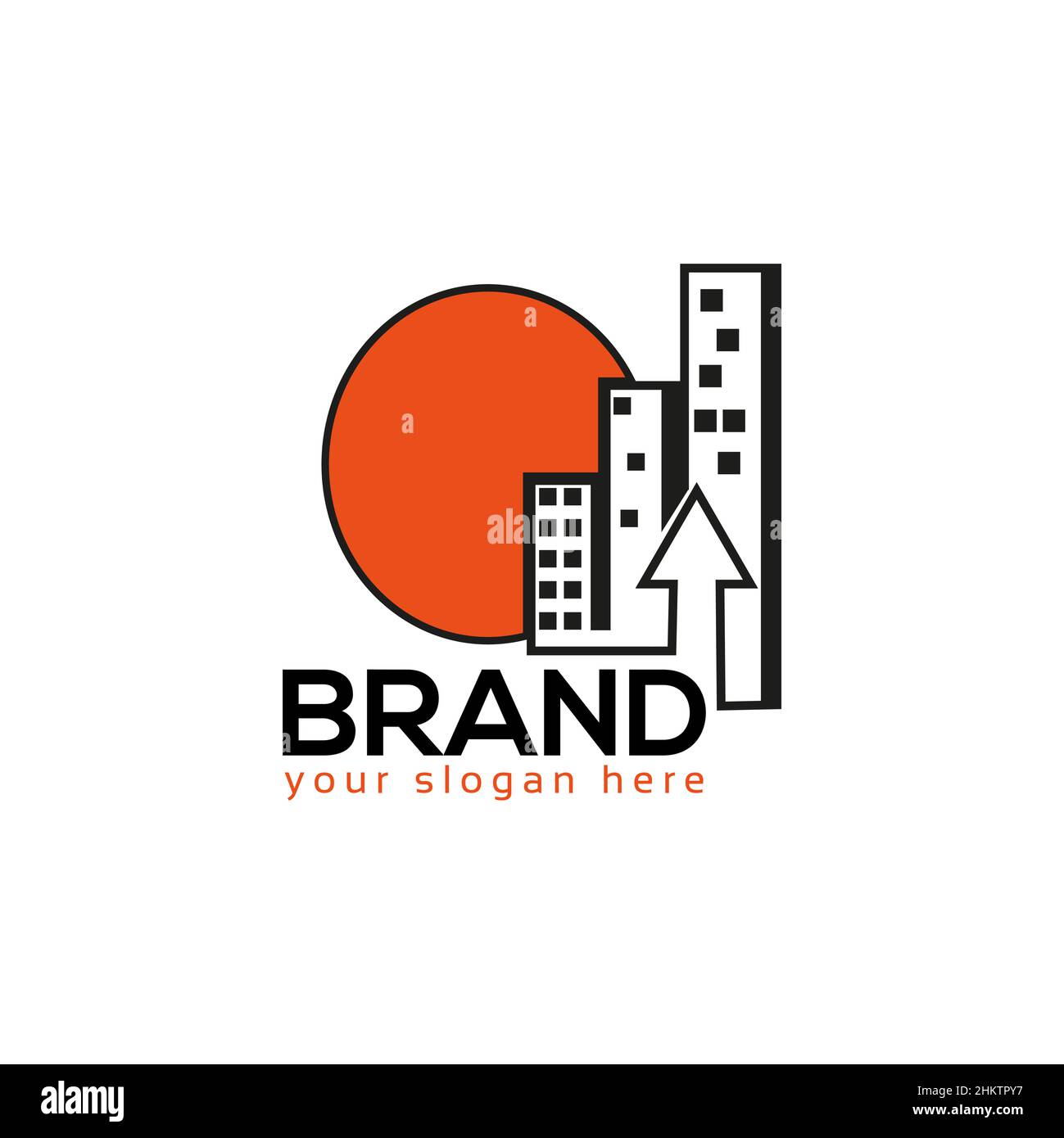 Building up logo vector. Flat design. Vector Illustration on white ...