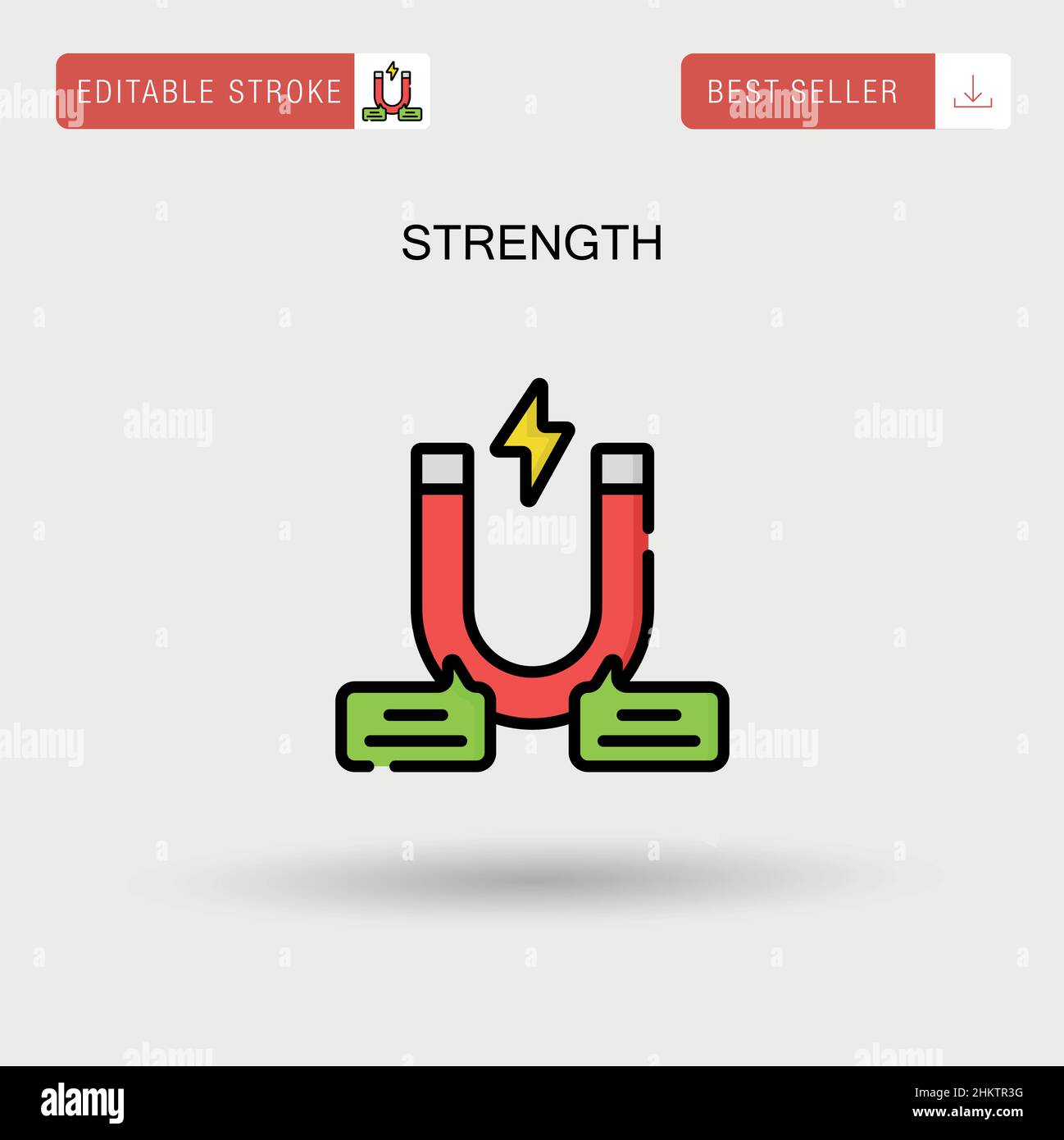 Strength Simple vector icon Stock Vector Image & Art - Alamy