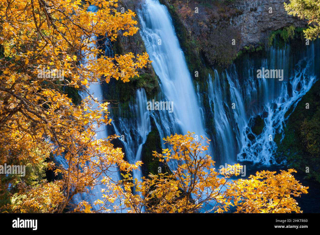 Burney Falls in Fall Color Stock Photo - Alamy