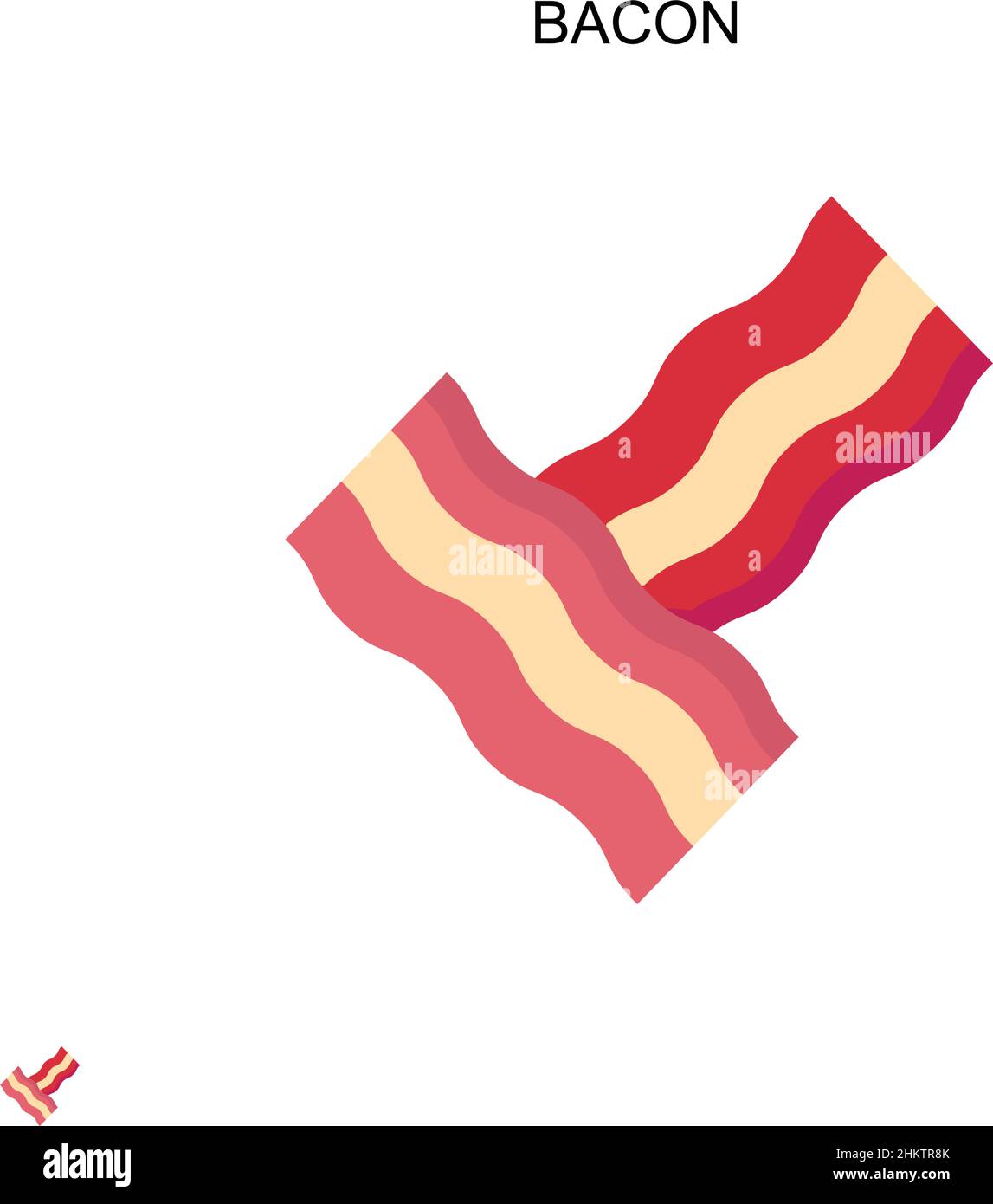 Bacon Simple vector icon. Illustration symbol design template for web ...
