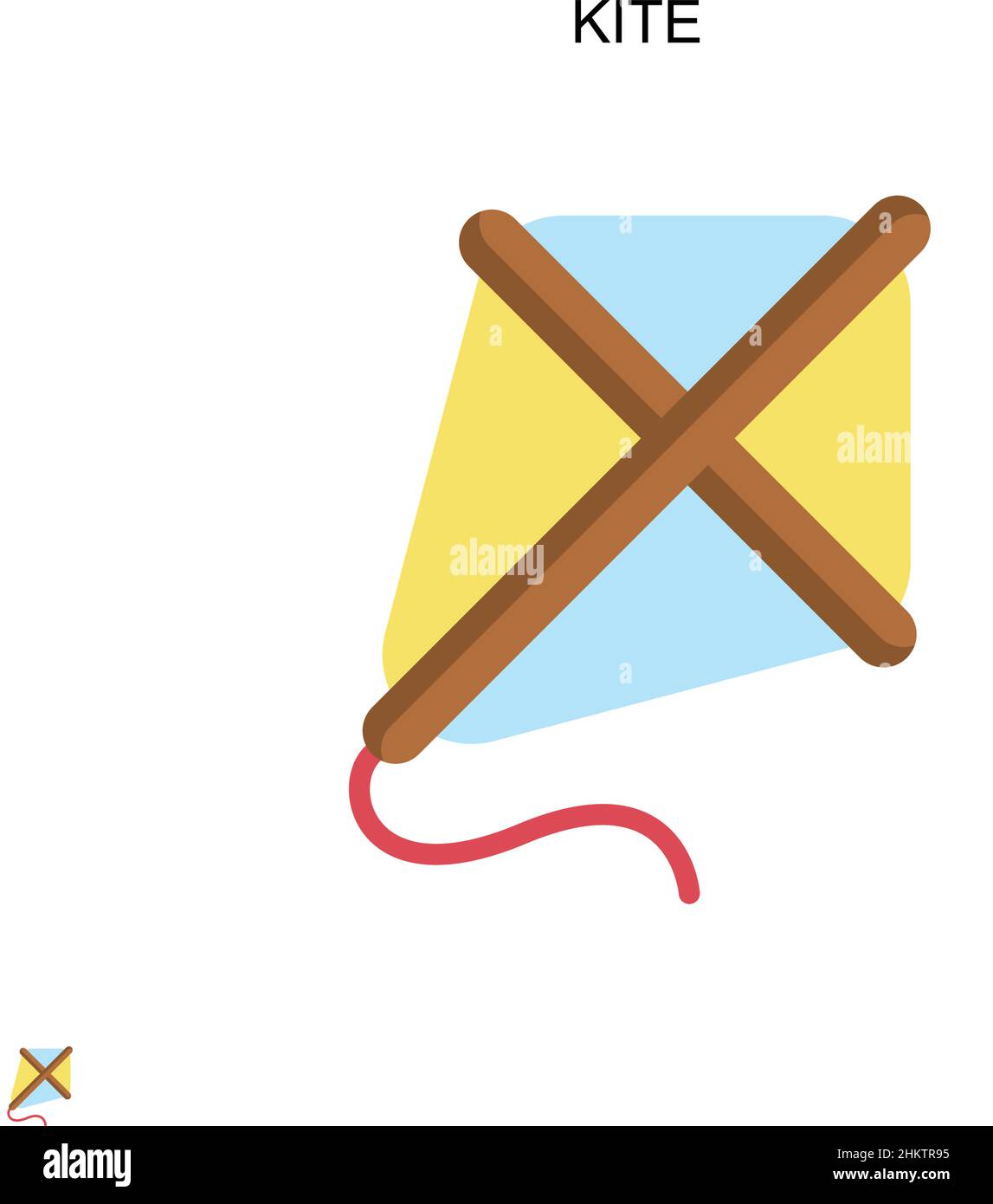 Kite Simple vector icon. Illustration symbol design template for web ...