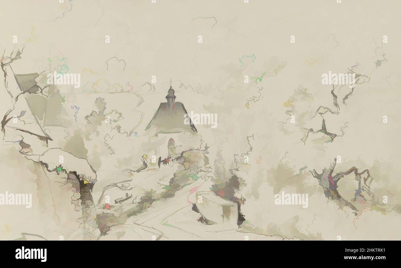 Art inspired by Away from the monastery near Aulhausen. Rüdesheim, pen ...