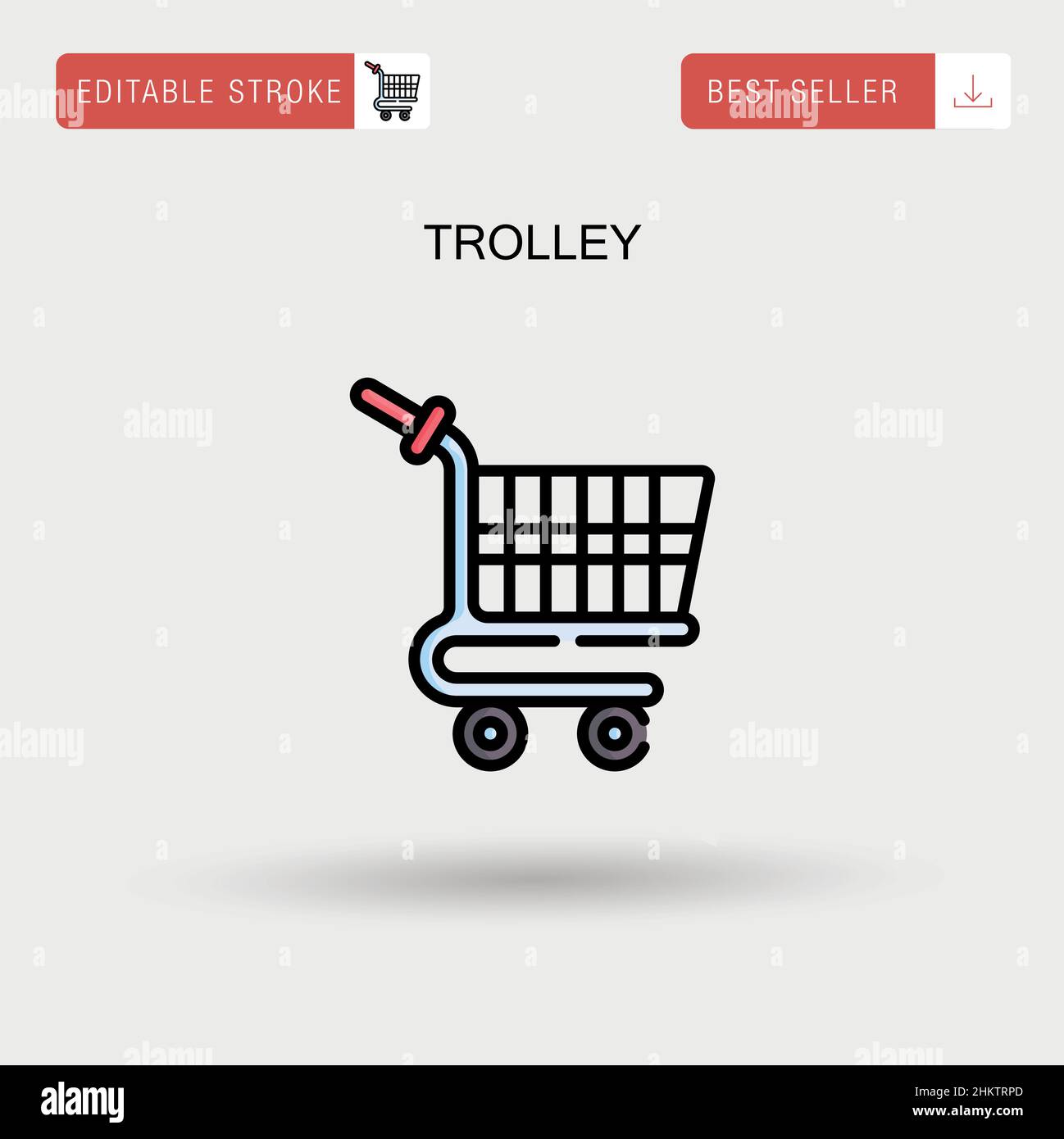 Trolley Simple vector icon Stock Vector Image & Art - Alamy