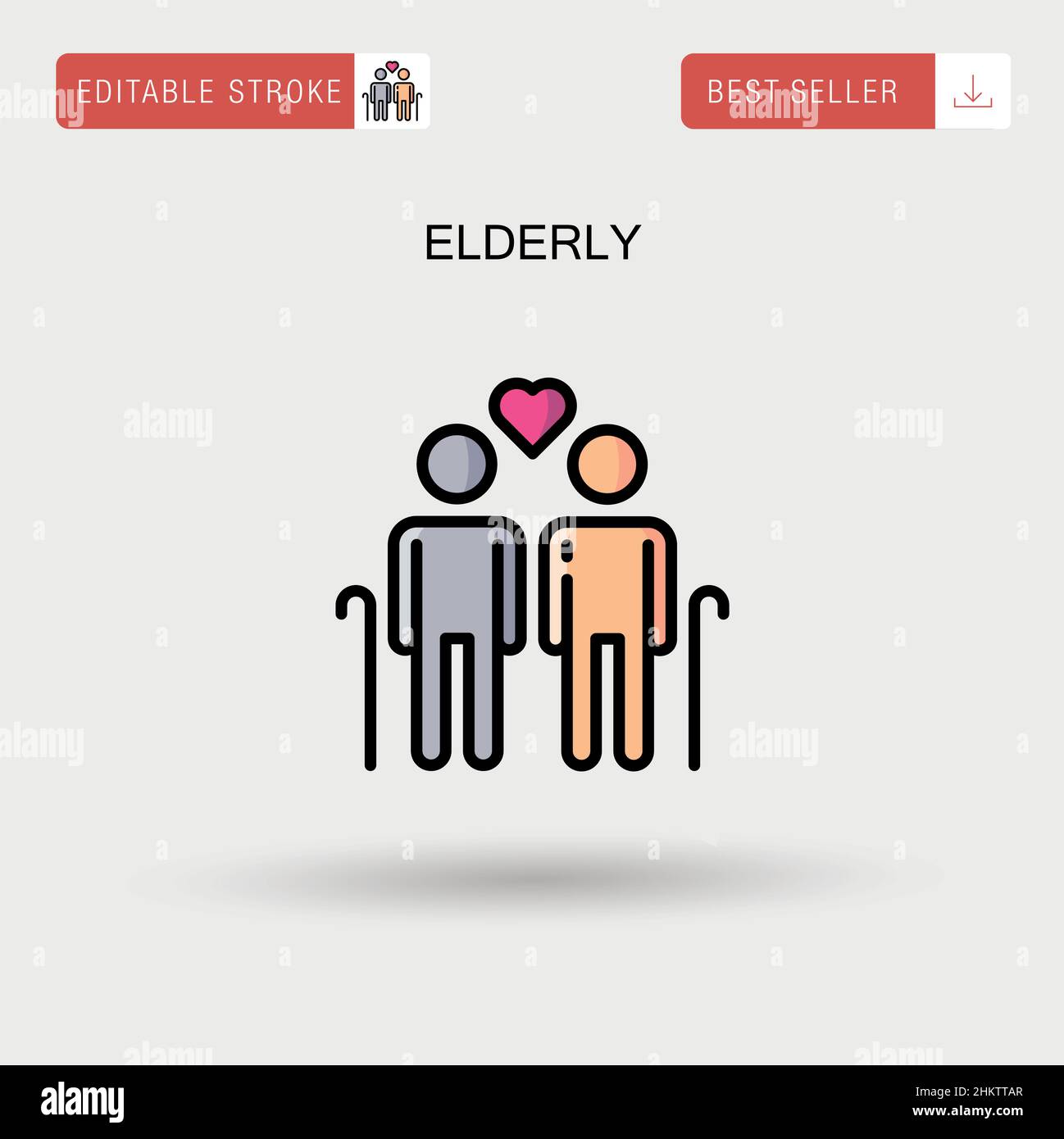 Old senior woman young Stock Vector Images - Alamy