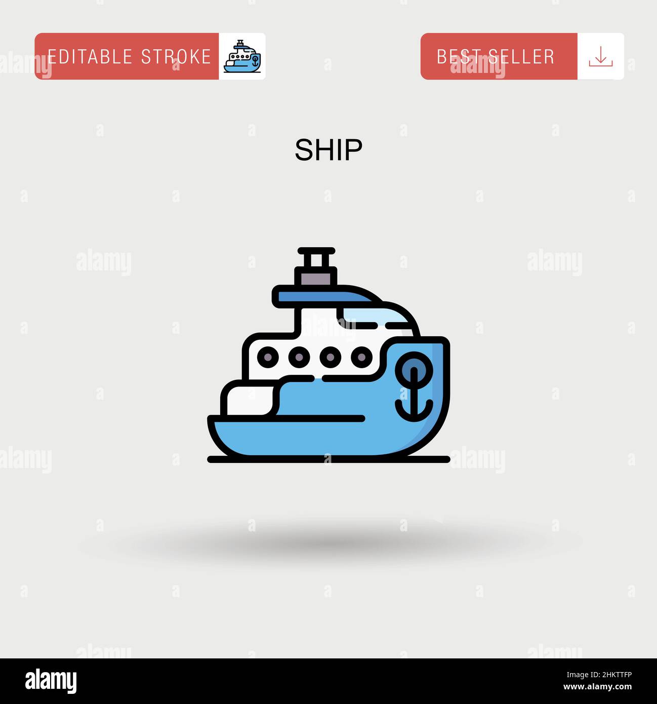 Ship Simple vector icon Stock Vector Image & Art - Alamy