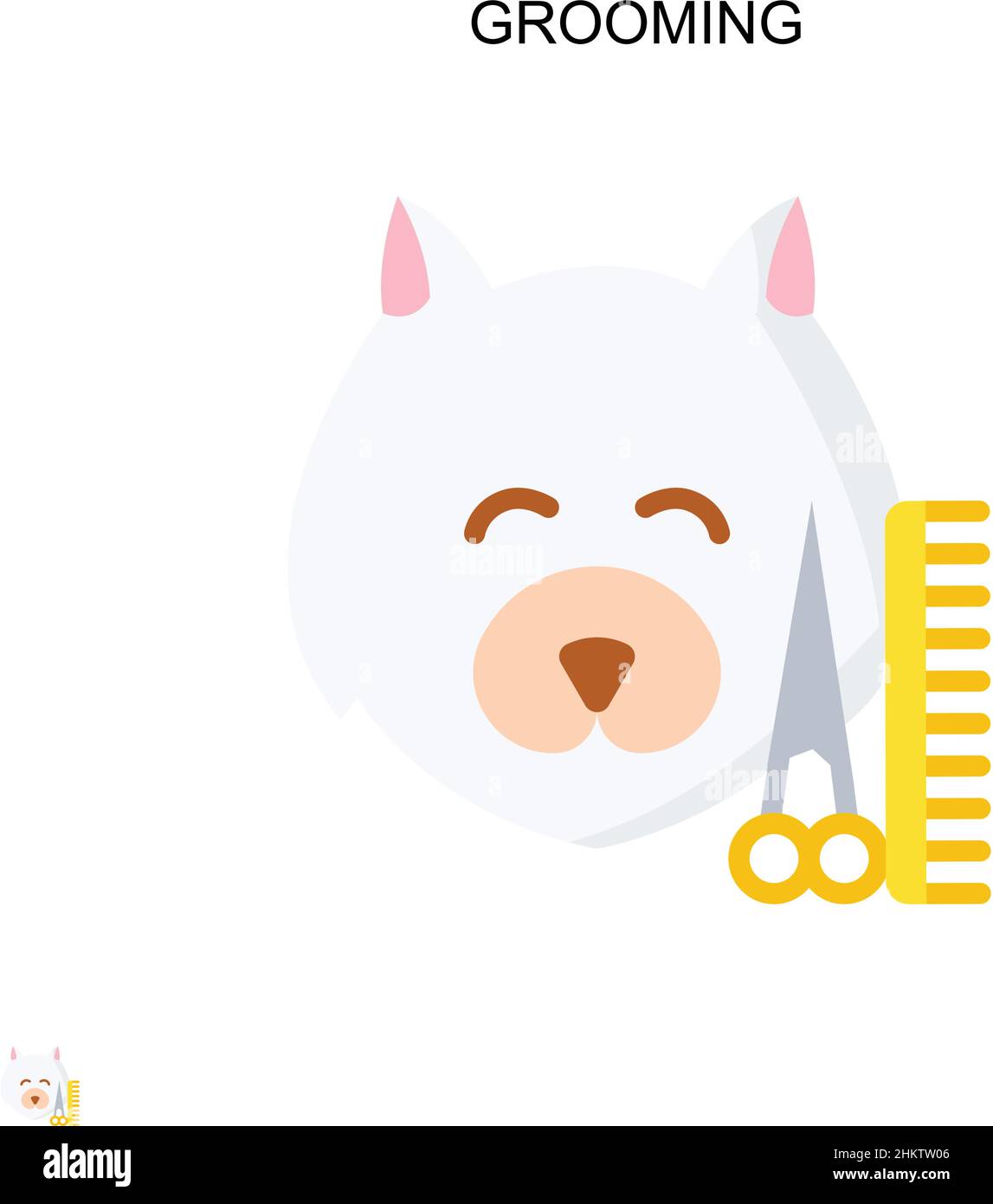 Grooming Simple vector icon. Illustration symbol design template for ...