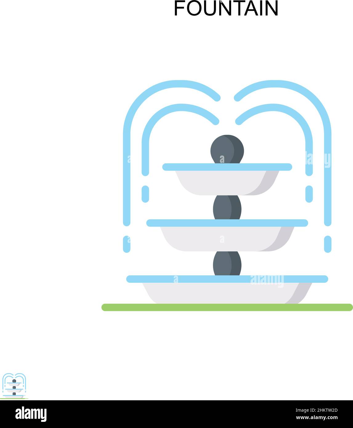Fountain Simple vector icon. Illustration symbol design template for ...