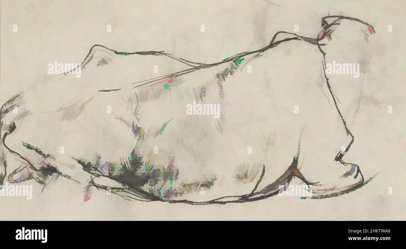 Art inspired by Reclining cow The Hague, Classic works modernized by ...
