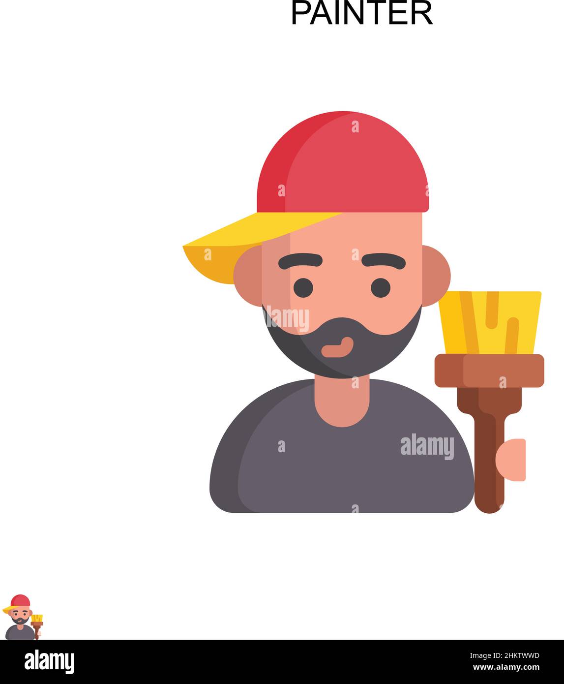 Painter Simple vector icon. Illustration symbol design template for web ...