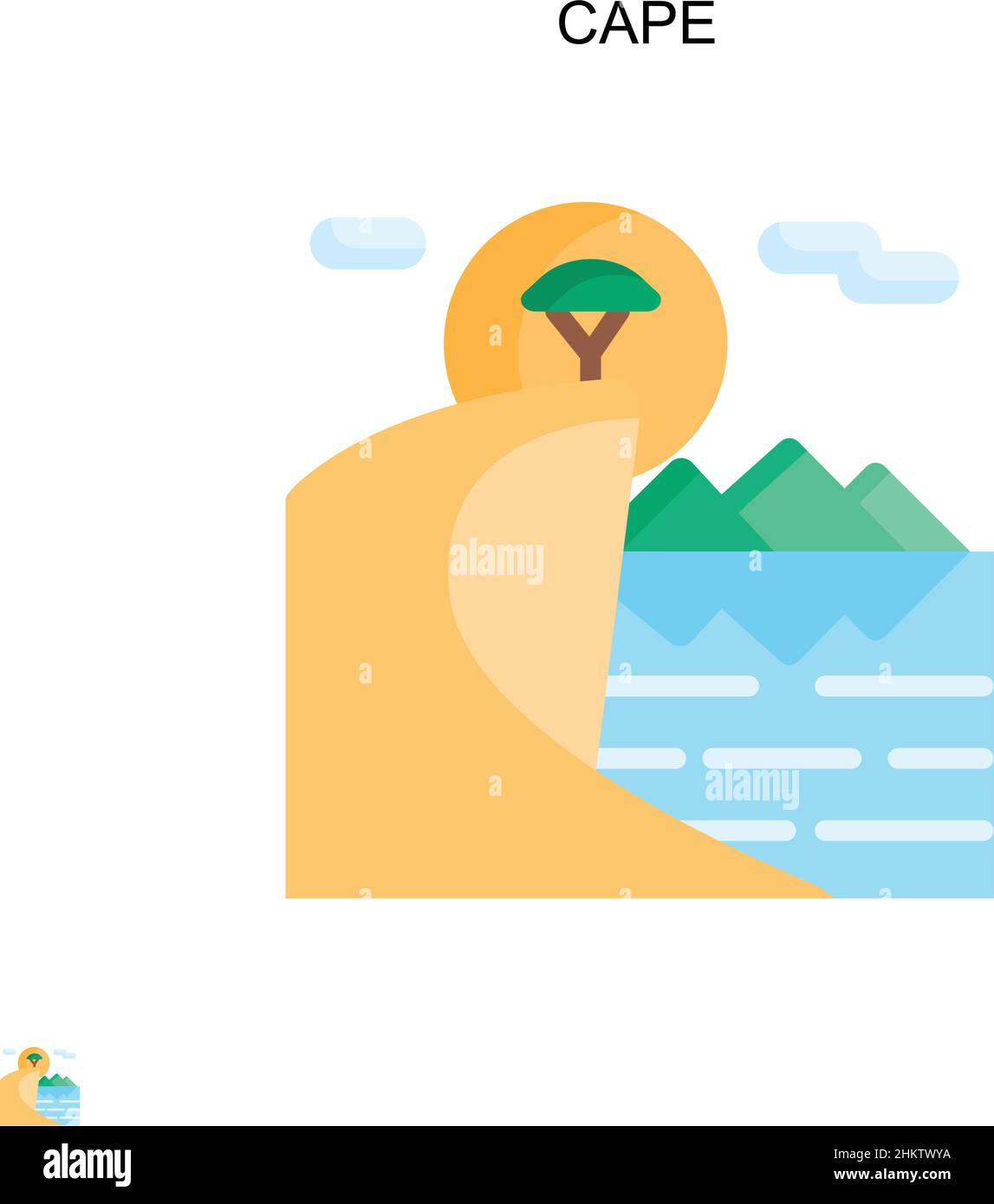 Cape Simple vector icon. Illustration symbol design template for web mobile UI element Stock ...