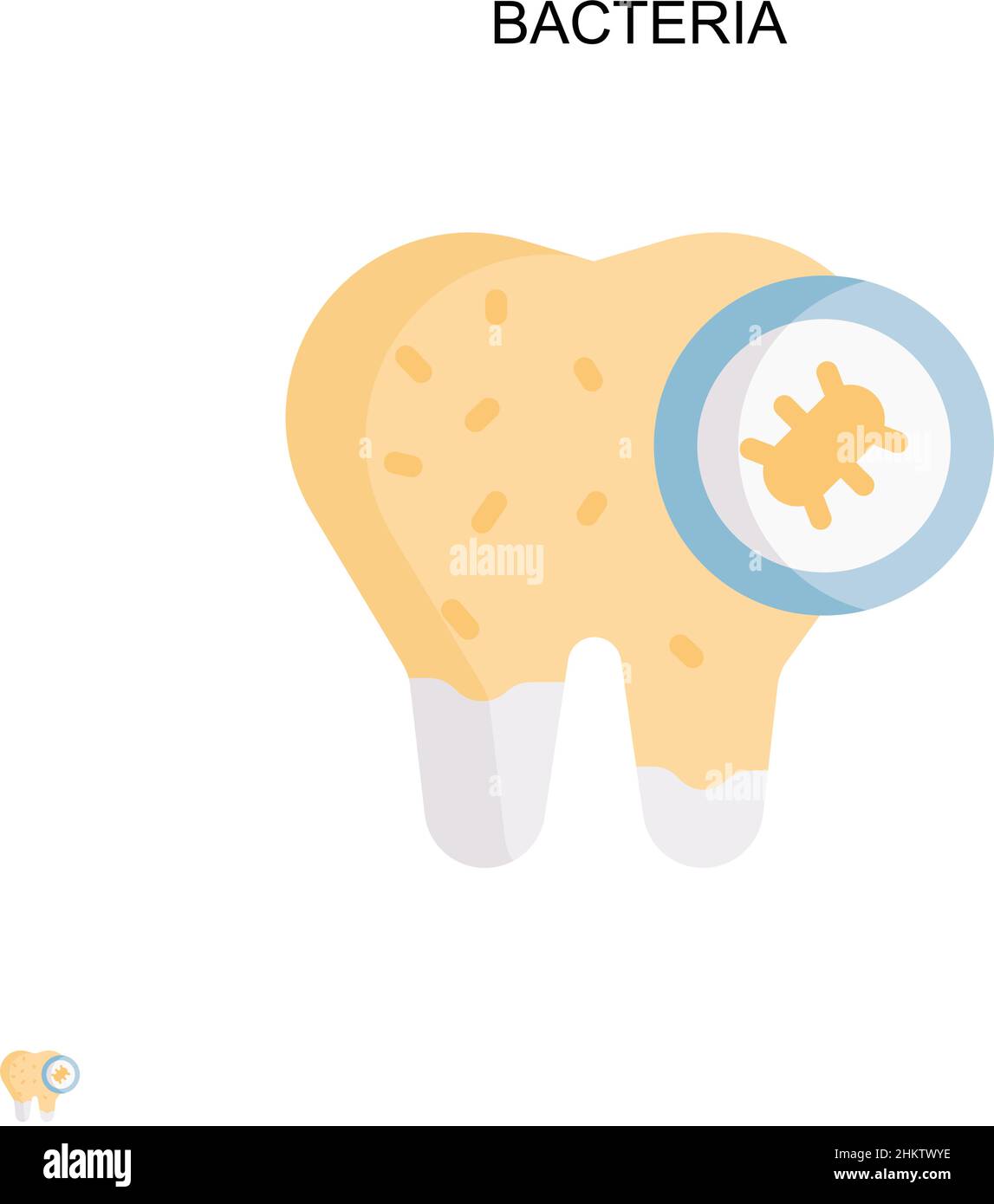 Bacteria Simple vector icon. Illustration symbol design template for ...