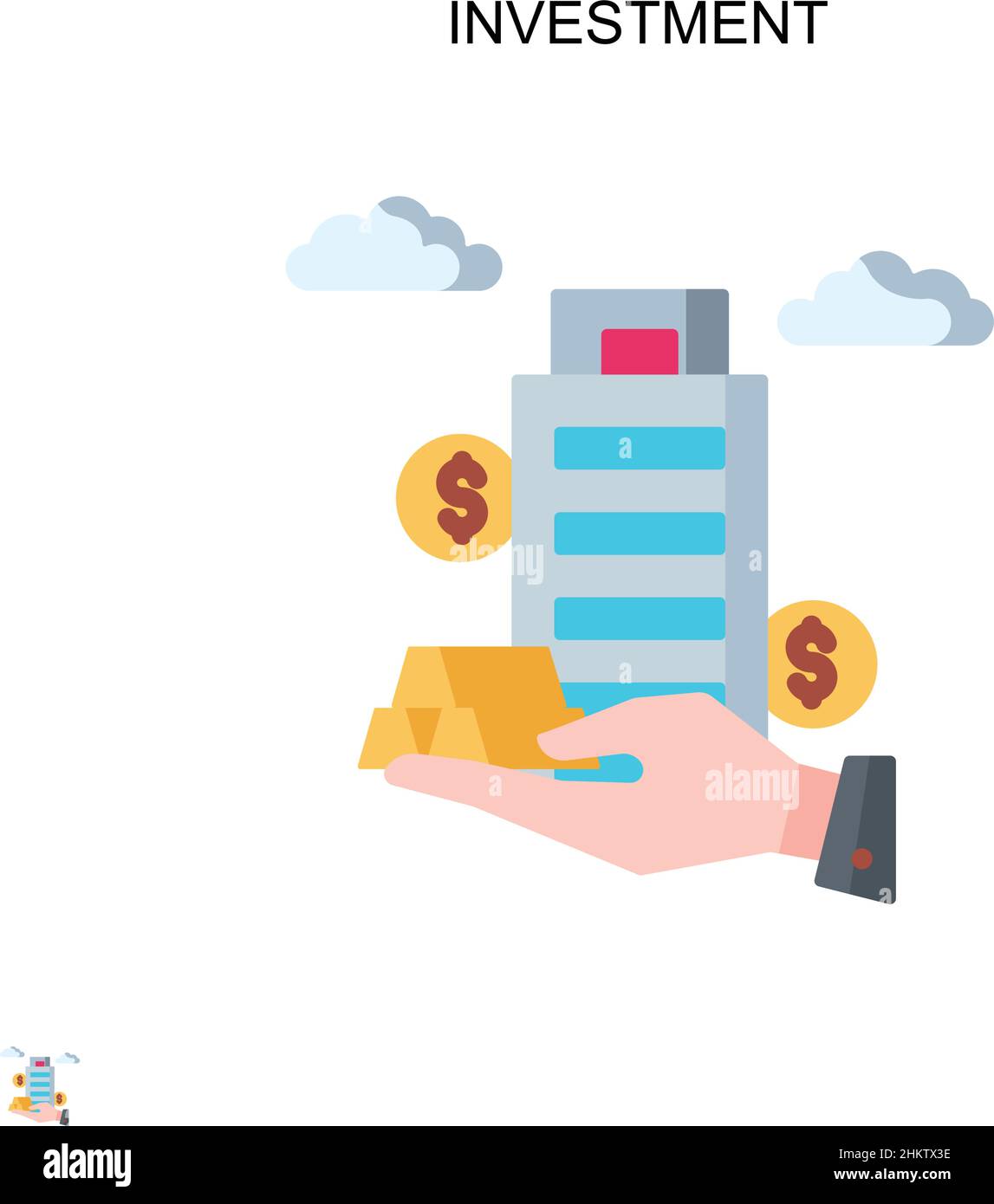 Investment Simple vector icon. Illustration symbol design template for ...