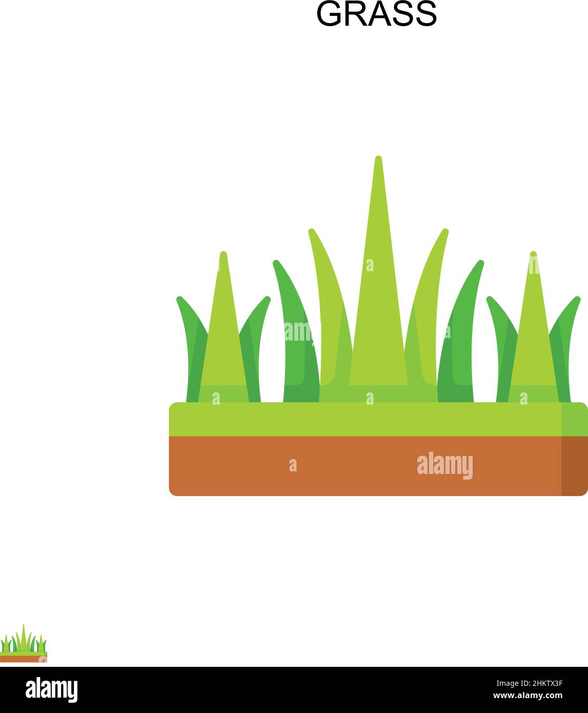Grass Simple vector icon. Illustration symbol design template for web ...
