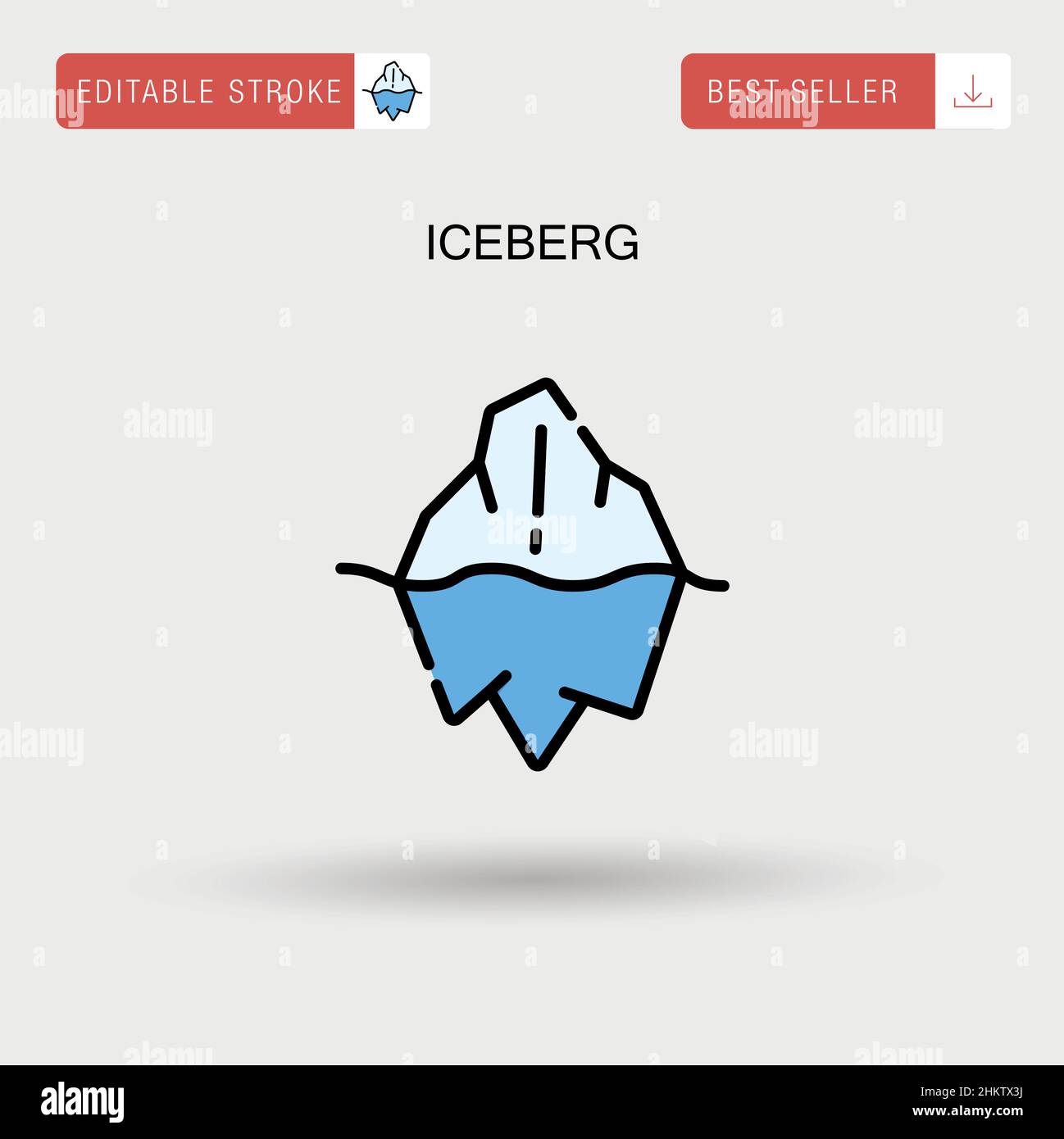Iceberg Simple vector icon Stock Vector Image & Art - Alamy