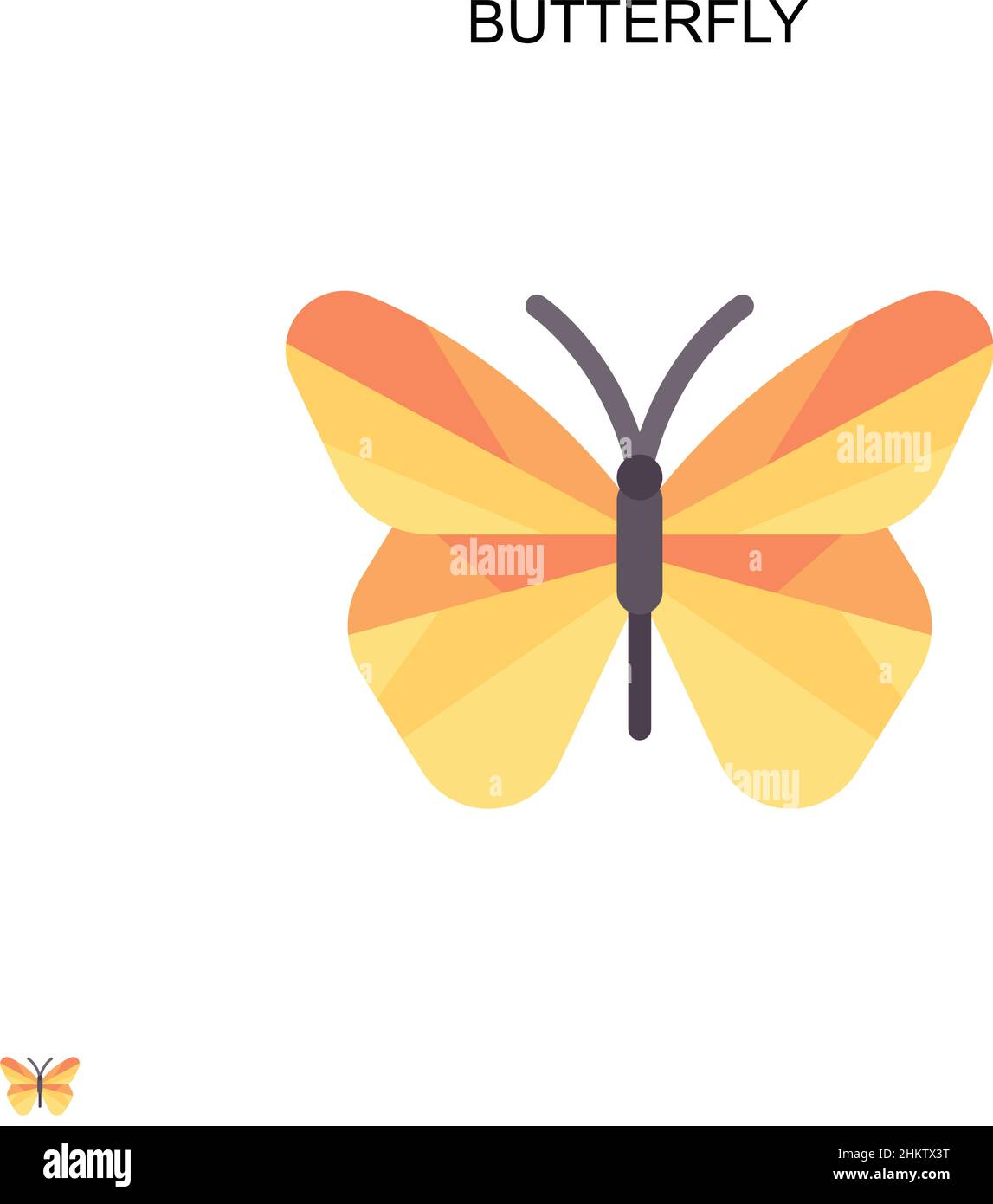 Butterfly Simple vector icon. Illustration symbol design template for ...