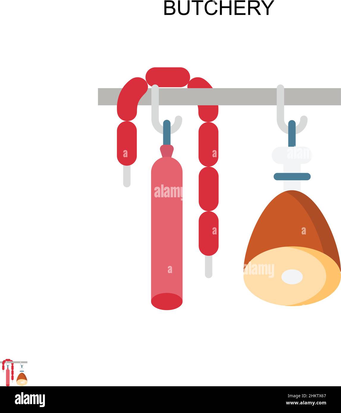 Butchery Simple vector icon. Illustration symbol design template for ...