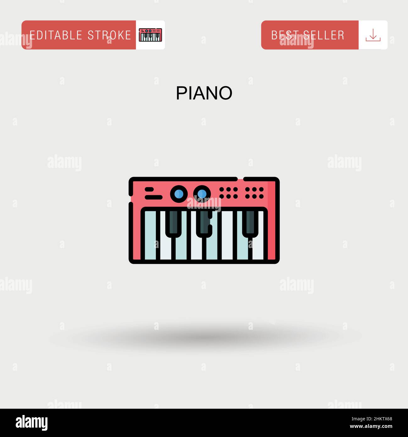 Piano Simple vector icon Stock Vector Image & Art - Alamy