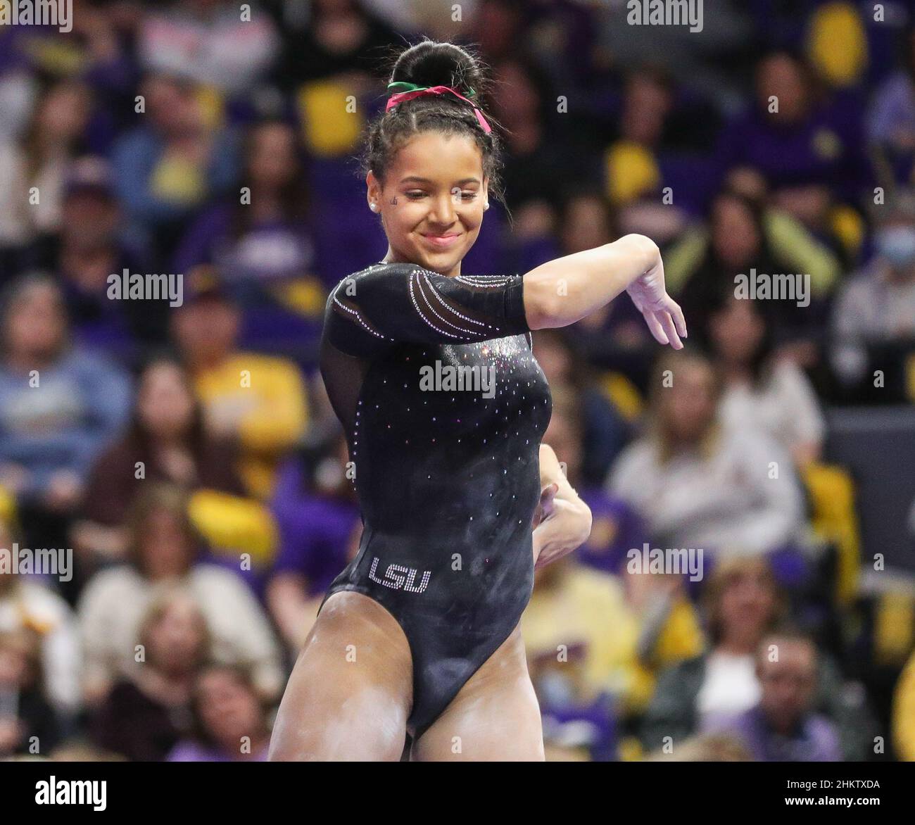 Baton Rouge, LA, USA. 5th Feb, 2022. LSU's Haleigh Bryant smiles as she ...