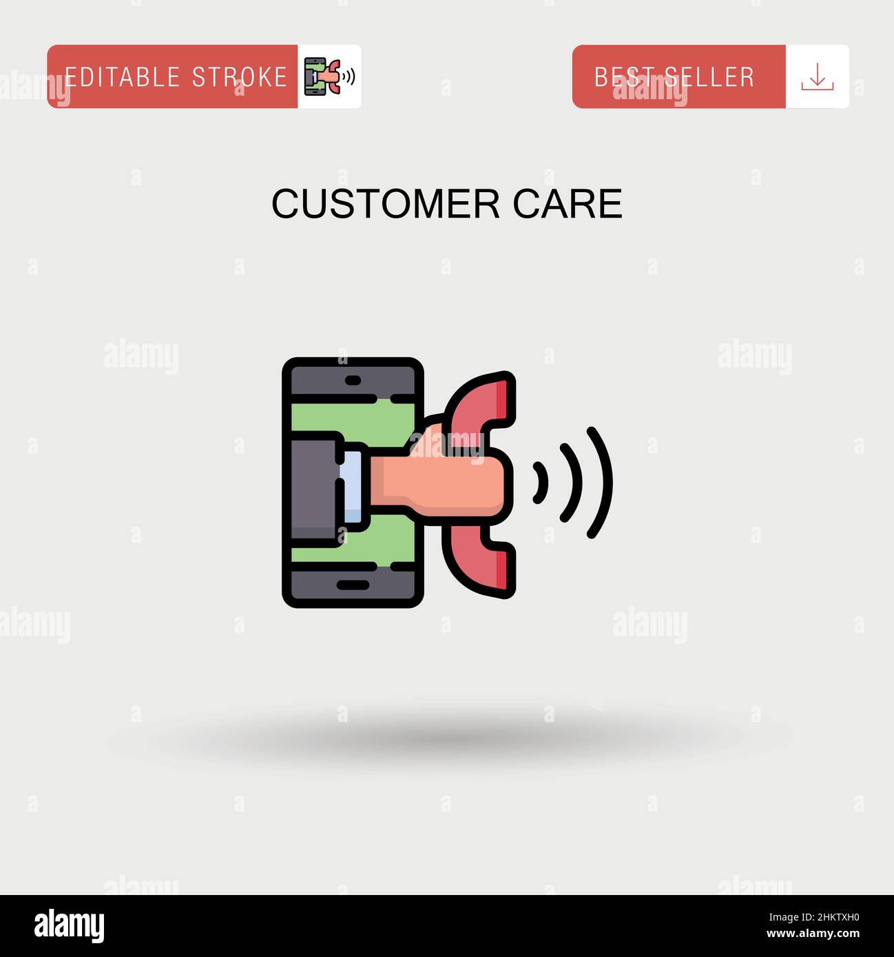 Customer service black icon Stock Vector Images - Alamy