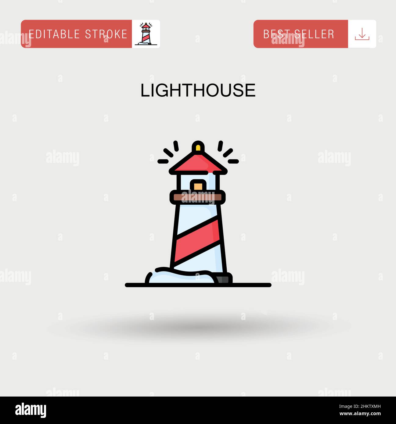 Lighthouse Simple vector icon Stock Vector Image & Art - Alamy