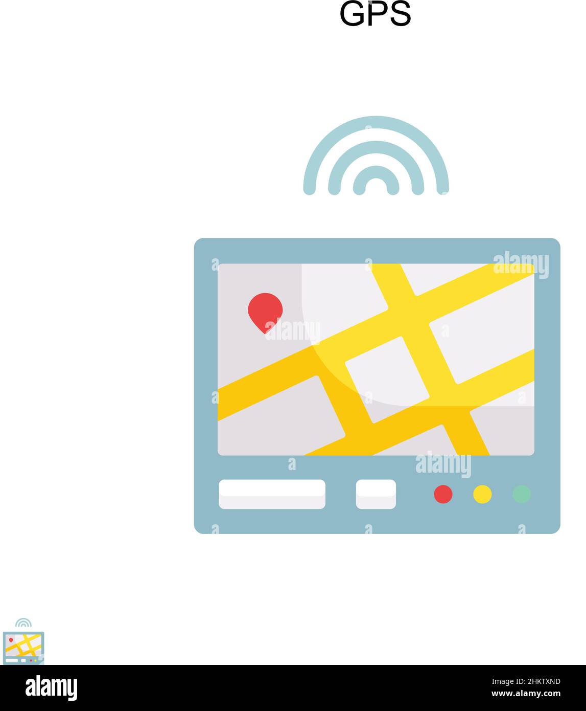 Gps Simple vector icon. Illustration symbol design template for web ...