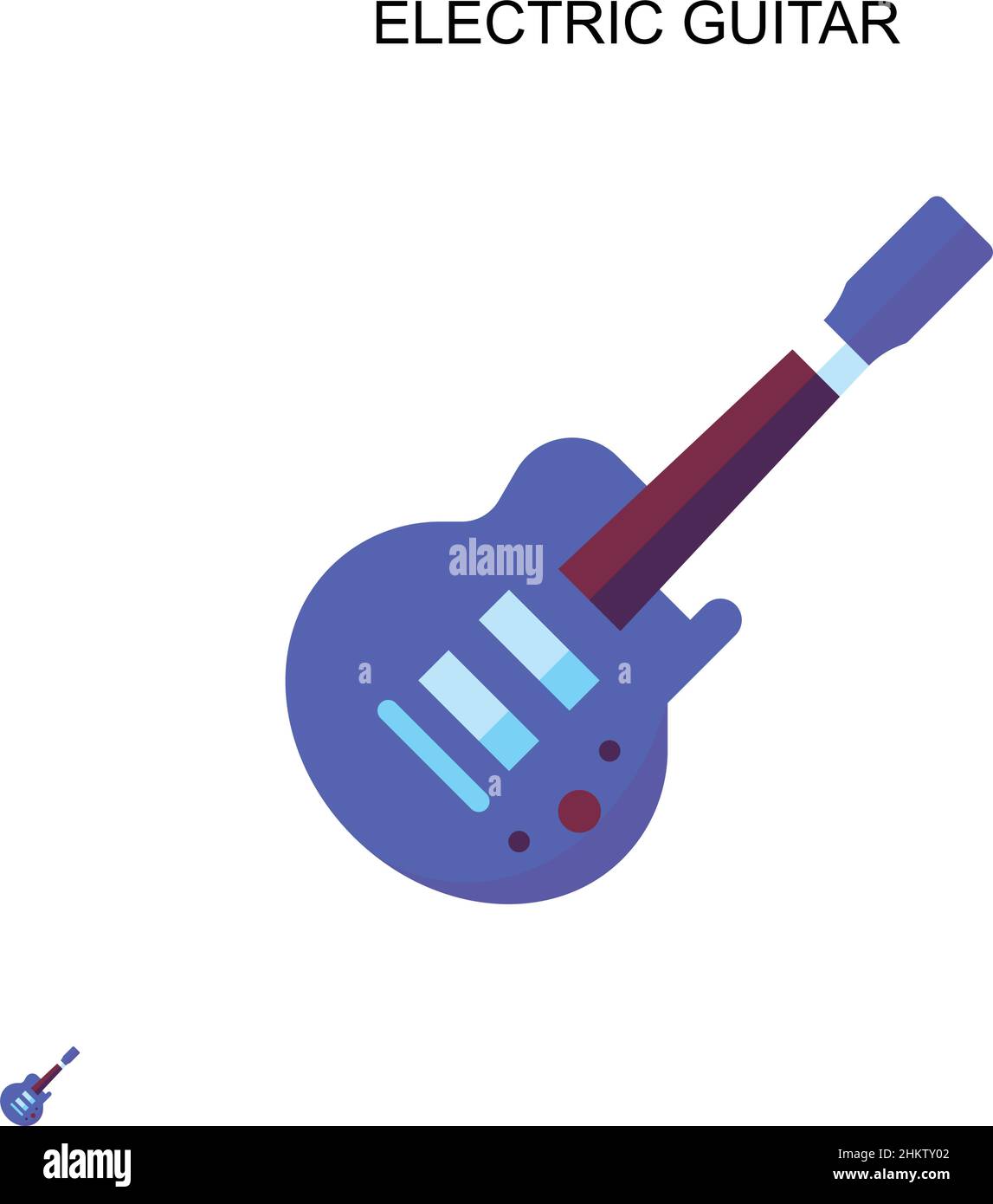 Electric guitar Simple vector icon. Illustration symbol design template ...