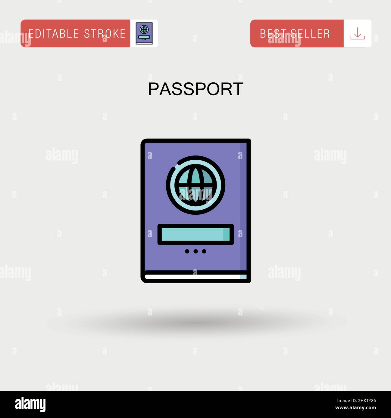 Passport control icon simple hi-res stock photography and images - Alamy