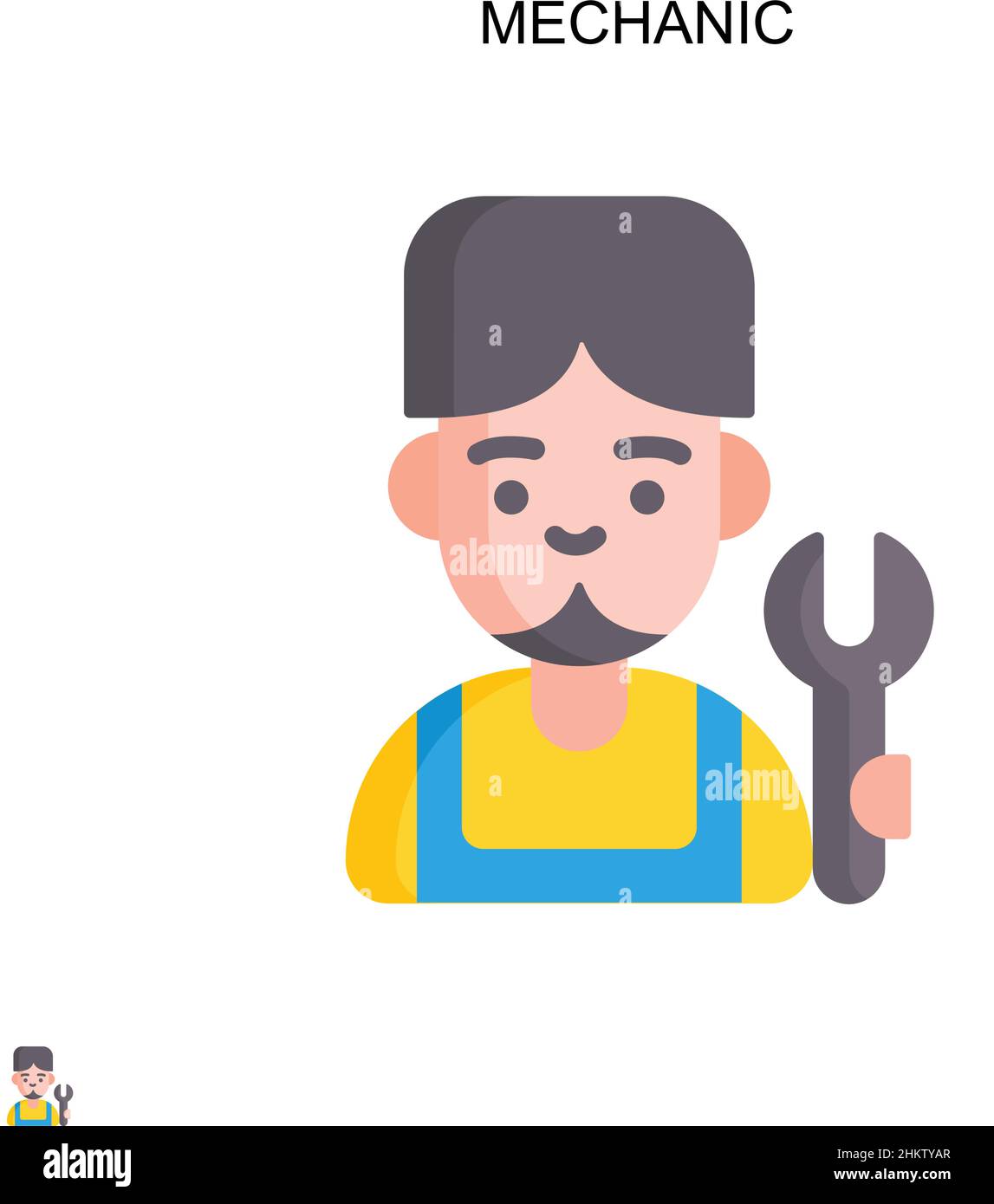 Mechanic Simple vector icon. Illustration symbol design template for ...