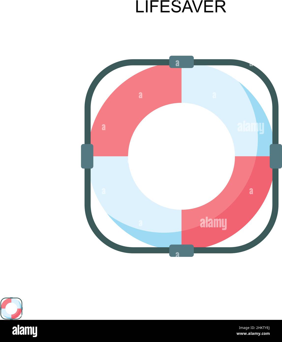 Lifesaver Simple vector icon. Illustration symbol design template for ...