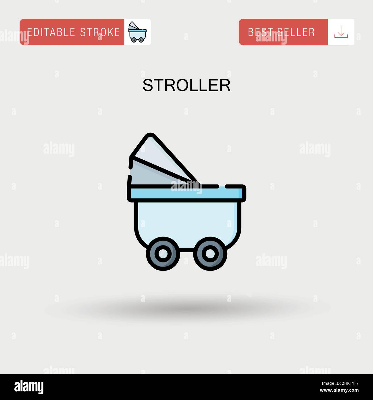 Stroller Simple vector icon Stock Vector Image & Art - Alamy