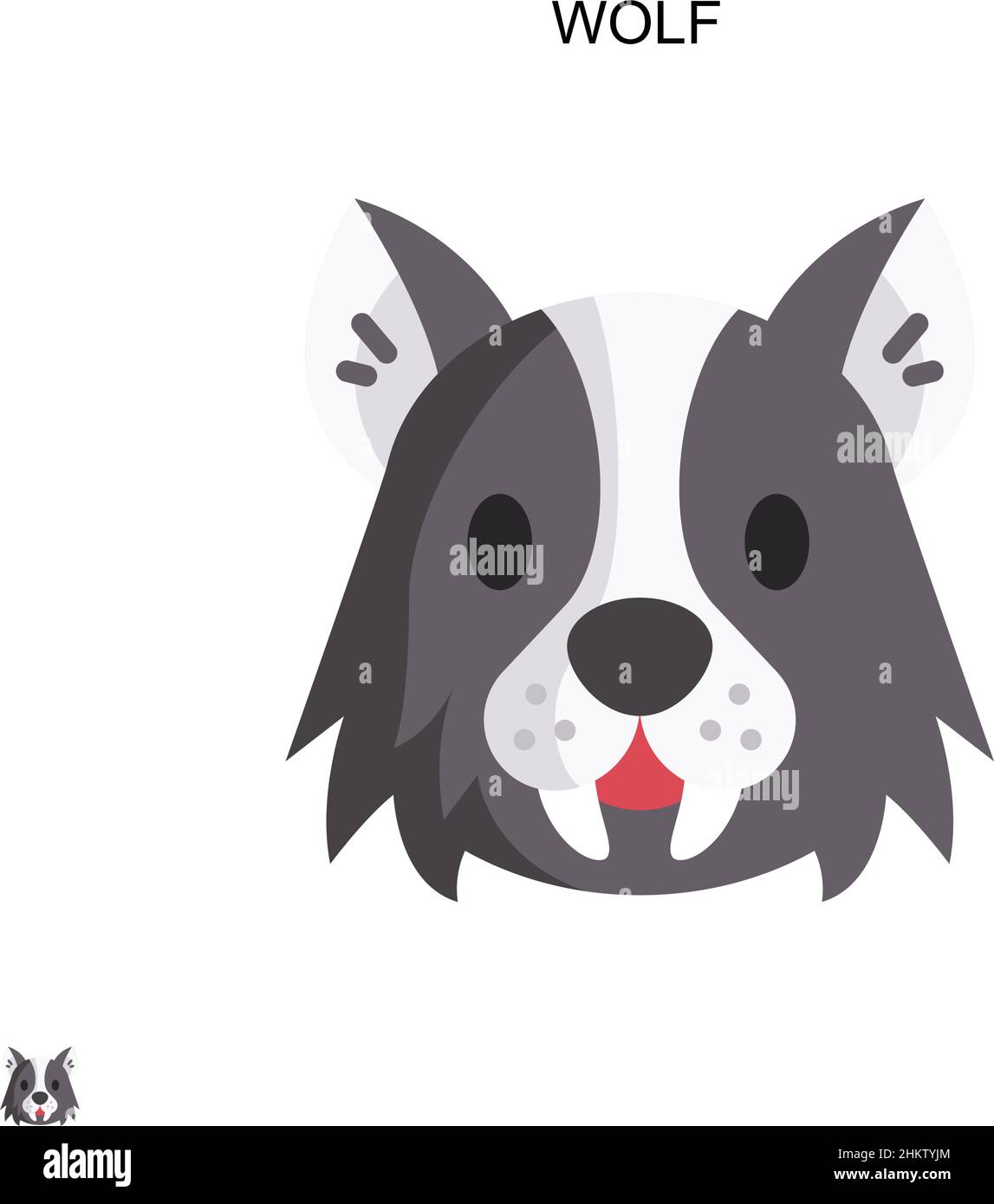 Wolf Simple vector icon. Illustration symbol design template for web ...