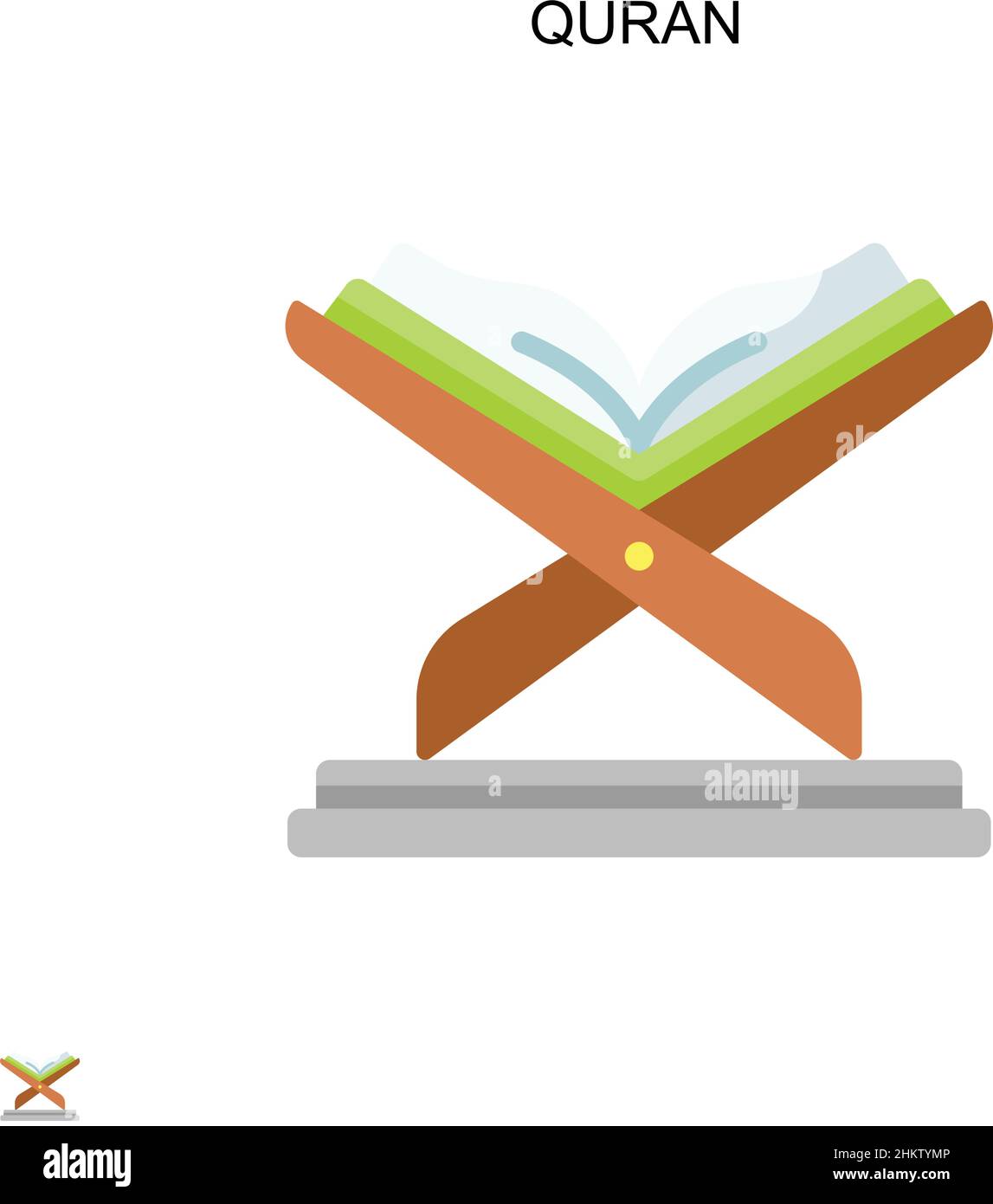 Quran Simple vector icon. Illustration symbol design template for web ...