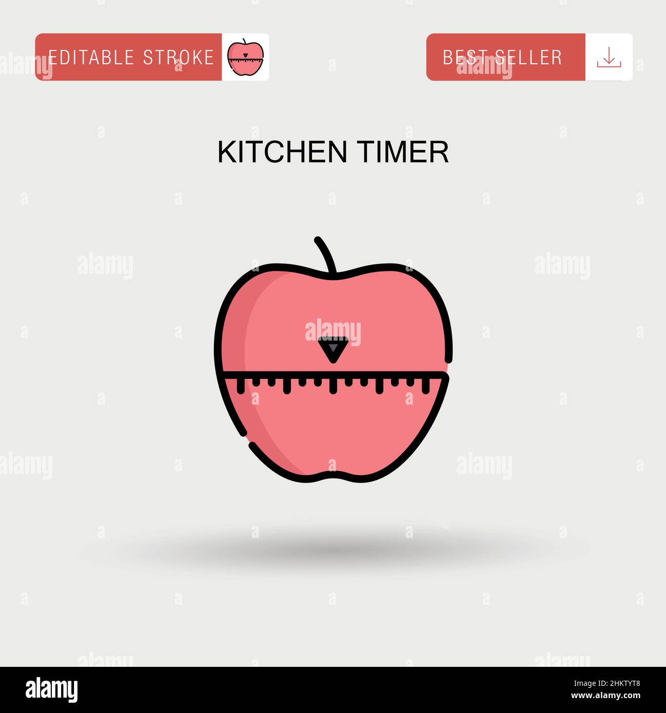 Kitchen timer Simple vector icon Stock Vector Image & Art - Alamy