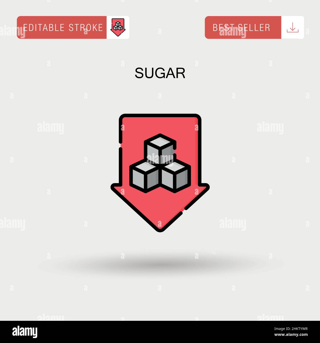 Sugar Simple vector icon Stock Vector Image & Art - Alamy